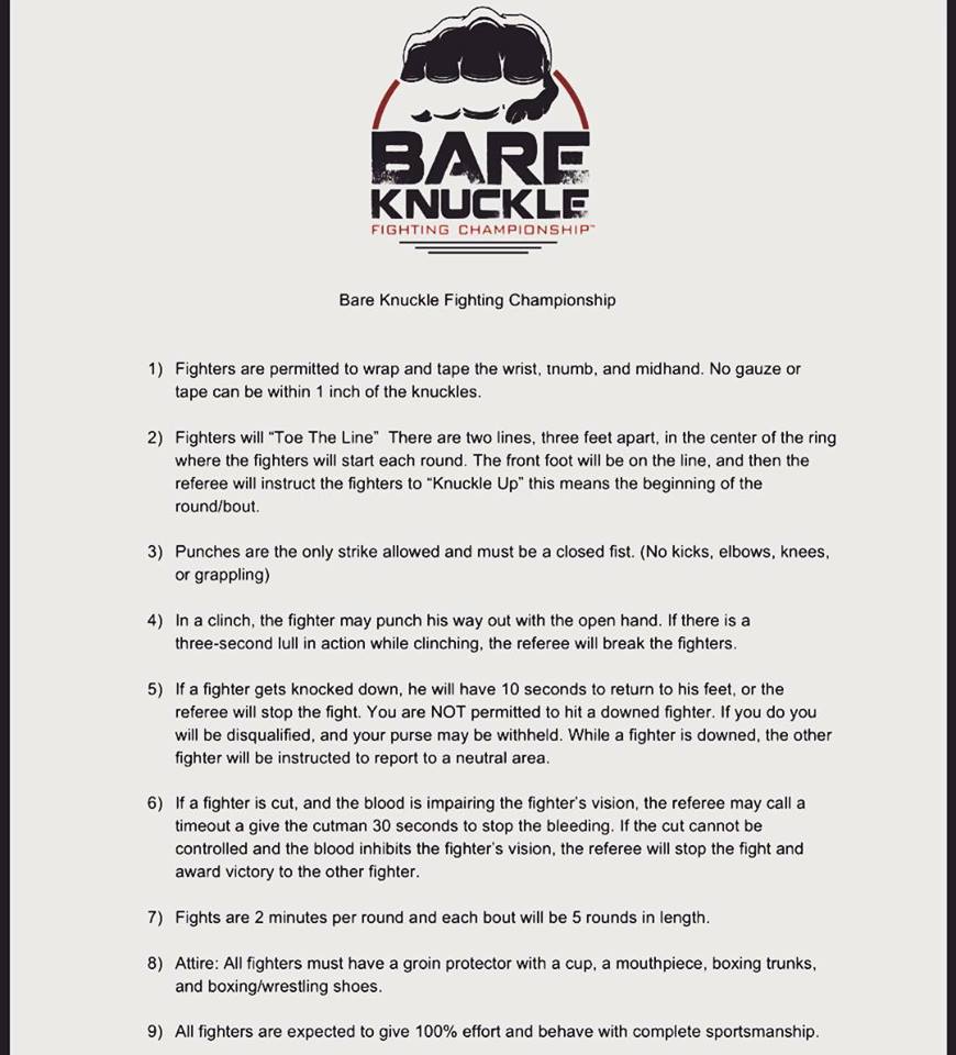 Everything you need to know about Bare Knuckle Fighting Championship Everything you need to know about Bare Knuckle Fighting Championship