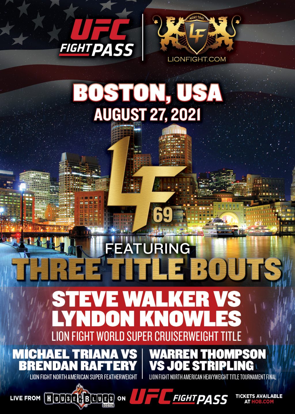 Lion Fight announces events in Glasgow & Boston on UFC Fight Pass