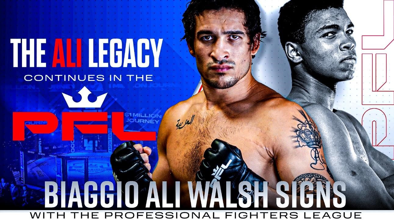 Muhammad Ali’s grandson, Biaggio Ali Walsh, signs with PFL MMA