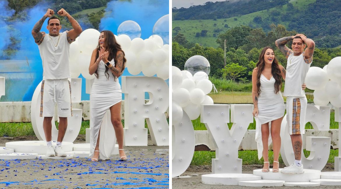 Charles Oliveira and wife expecting baby boy