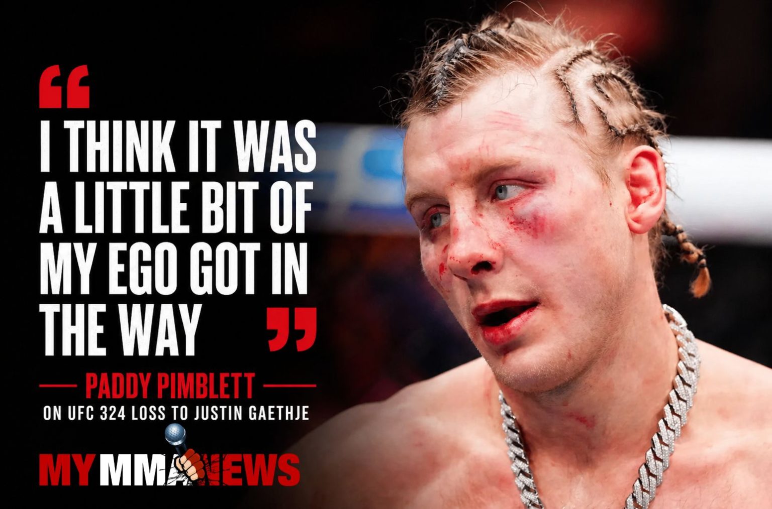 Paddy Pimblett on Justin Gaethje loss: “I think it was a little bit of ...